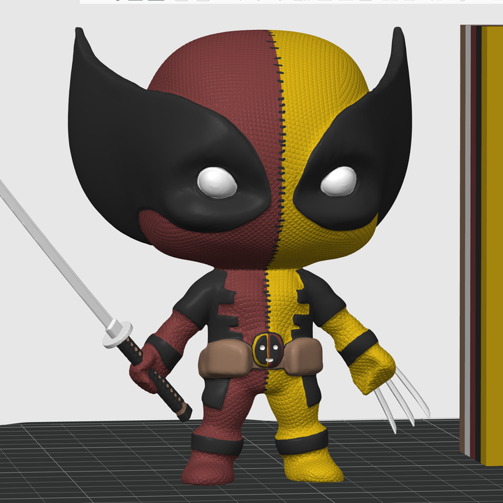 3D Printable Deadpool Wolverine Fusion - Marvel Fanart Figurine - 3D Print STL/3MF by SEREV3d