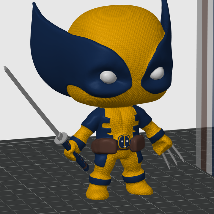 3D Printable Deadpool Wolverine Fusion - Marvel Fanart Figurine - 3D Print STL/3MF by SEREV3d