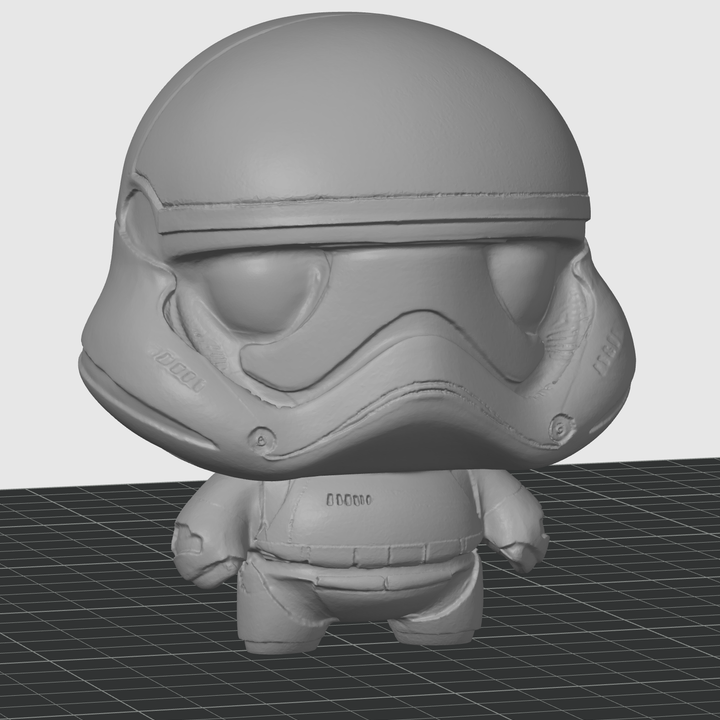 3D Printable Mini Chibi Stormtrooper - Star Wars Figurine & Magnet - 3D ...
