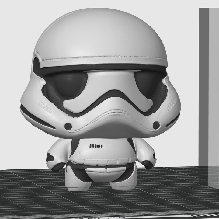 3D Printable Mini Chibi Stormtrooper - Star Wars Figurine & Magnet - 3D ...
