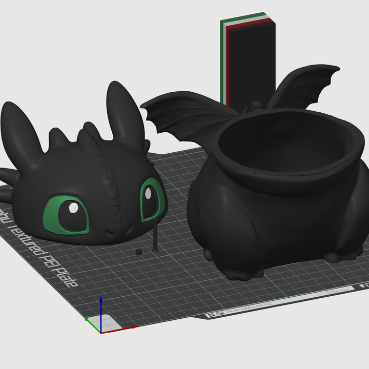 3D Printable Toothless Popcorn Bucket - How to Train your Dragon - Cute ...