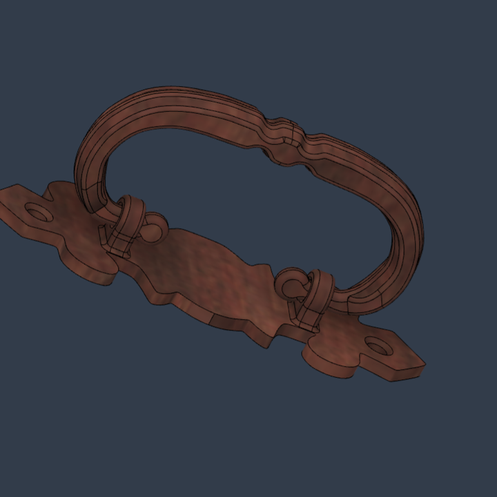 3D Printable Gothic Dresser pull handle by Componentes Carvalho