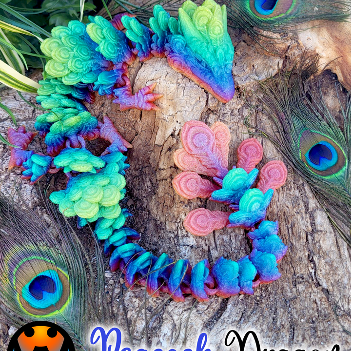 3D Printable Peacock Dragon by Cinderwing3D