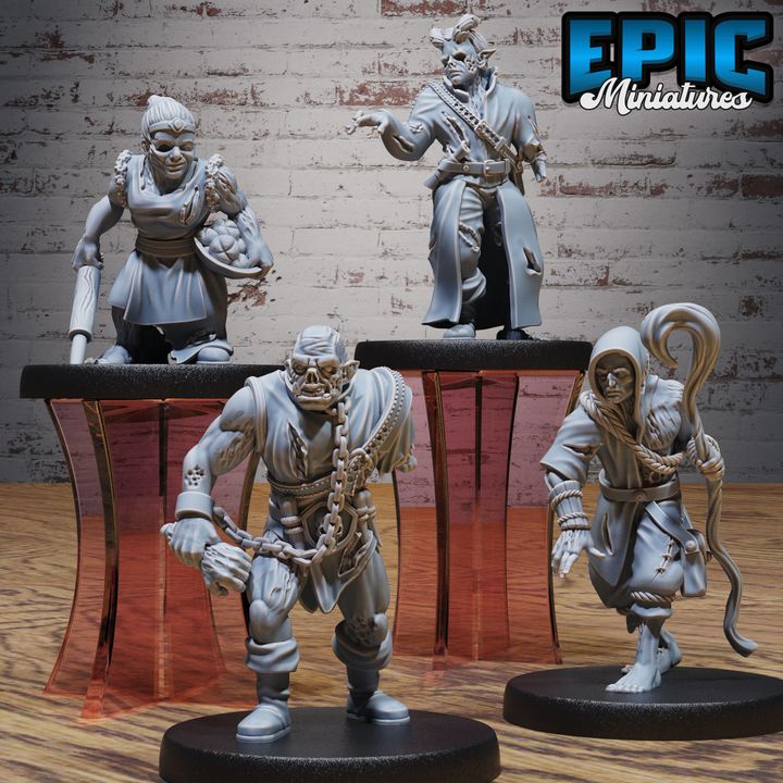 3D Printable Zombie Villager Set B / Undead Creature / Rotting Corpse ...