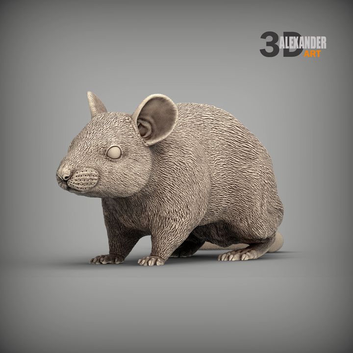 3D Printable mouse by AKUZMENKO