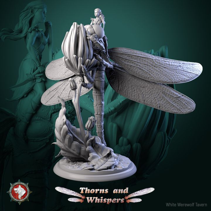 3D Printable Dragon-wing scout V4, 32mm pre-supported by White Werewolf ...
