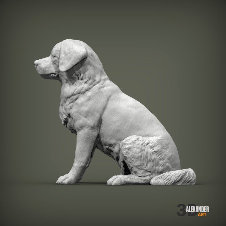 3D Printable Miniature australian shepherd by Alexander3dart