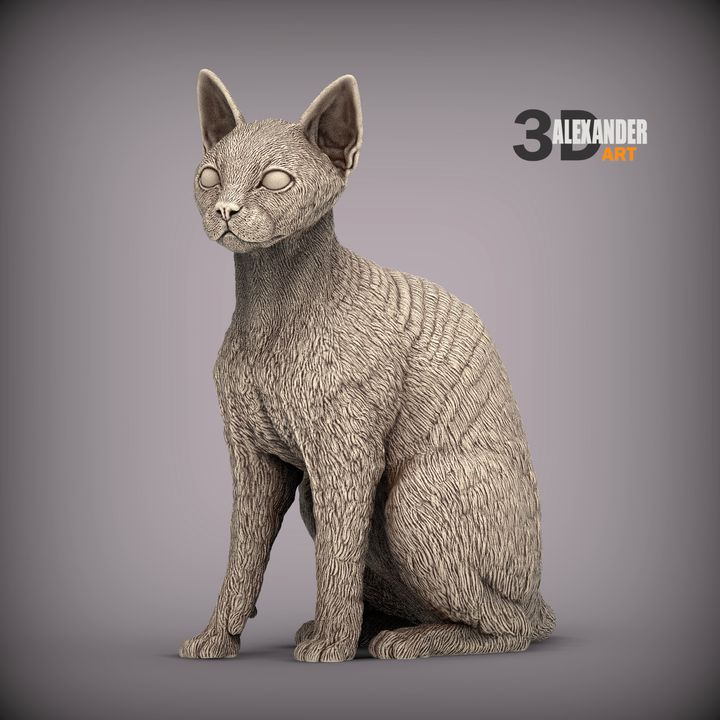 3D Printable devon rex by Alexander3dart