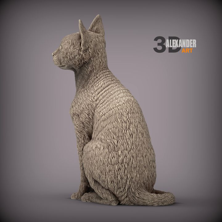 3D Printable devon rex by Alexander3dart