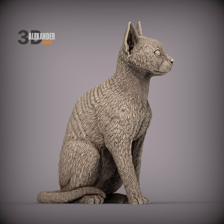 3D Printable devon rex by Alexander3dart