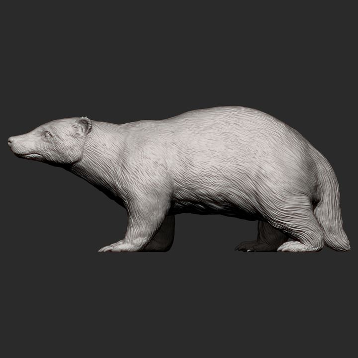 3D Printable European Badger by Alexander3dart