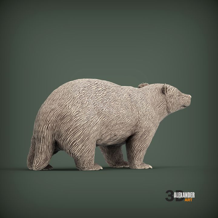 3D Printable European Badger by Alexander3dart