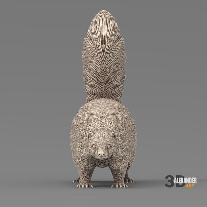 3D Printable Skunk by Alexander3dart