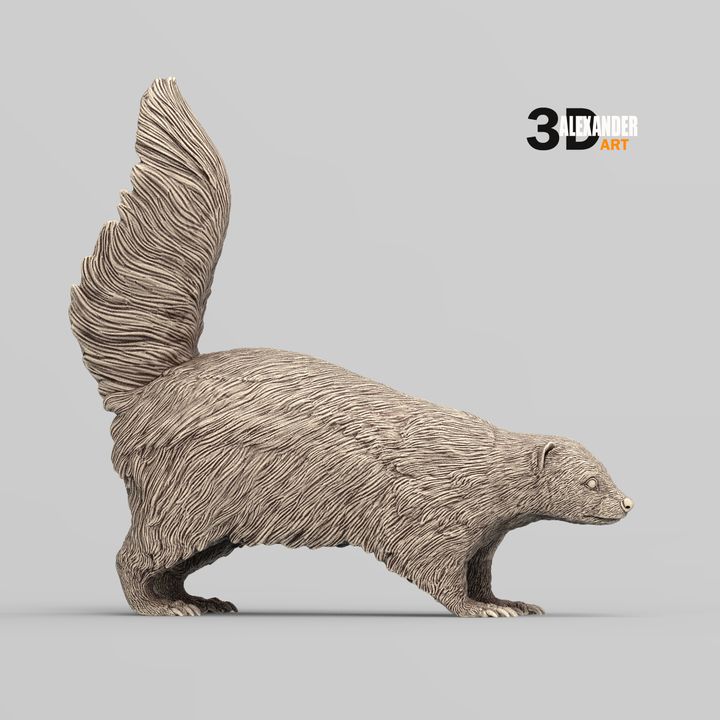 3D Printable Skunk by Alexander3dart