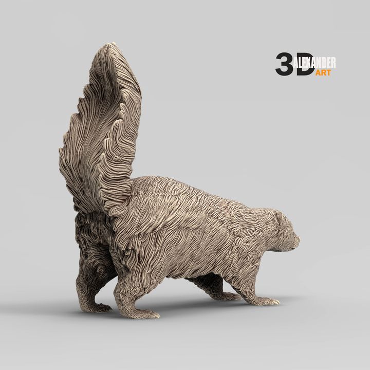 3D Printable Skunk by Alexander3dart