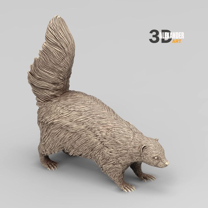 3D Printable Skunk by Alexander3dart