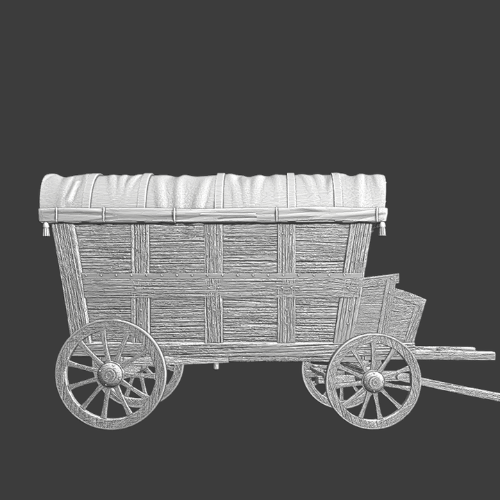 3D Printable Medieval Transport Wagon with cover by Northern Crusades ...