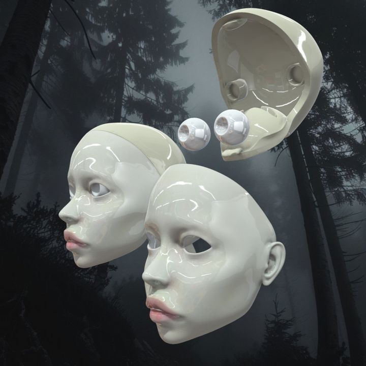 3D Printable Bjd New head pump lips head, cap eyes Zheani by david martin