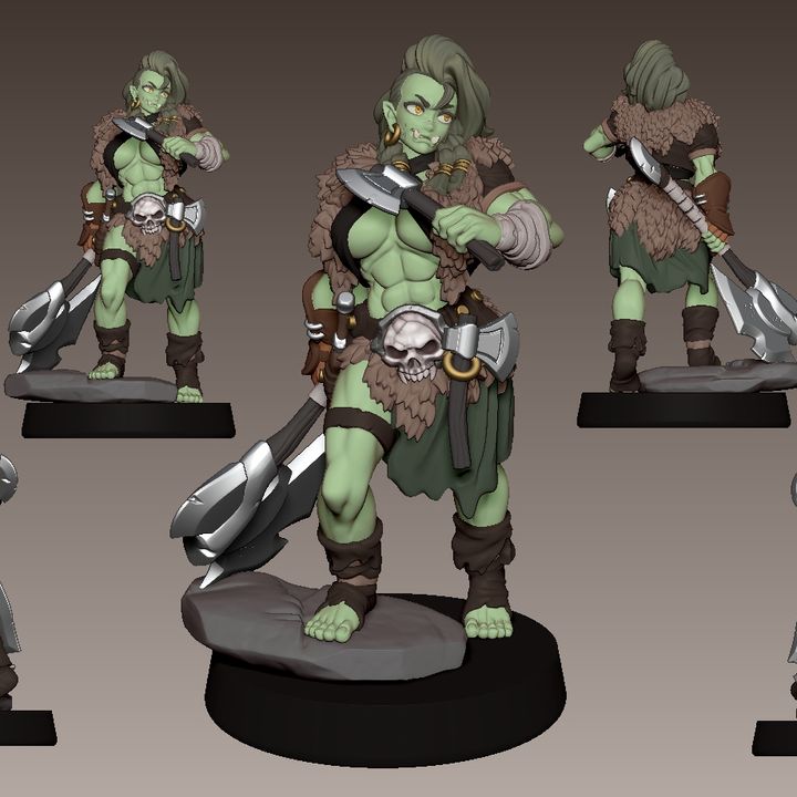 3D Printable Gorvanna the Skullbearer by LPOMC