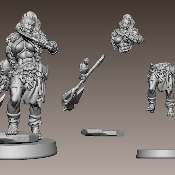 3D Printable Gorvanna the Skullbearer by LPOMC