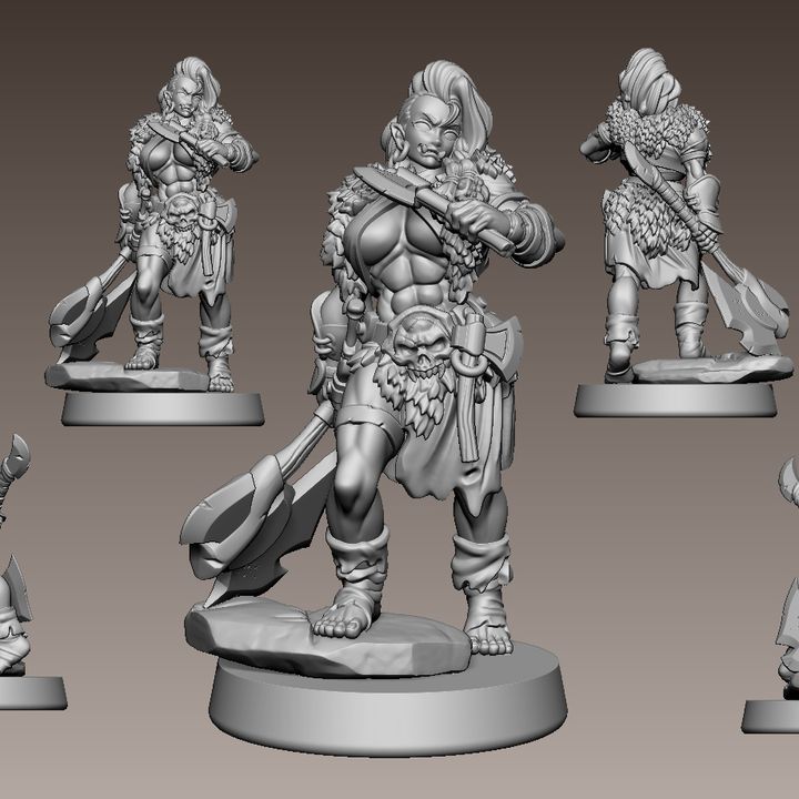 3D Printable Gorvanna the Skullbearer by LPOMC