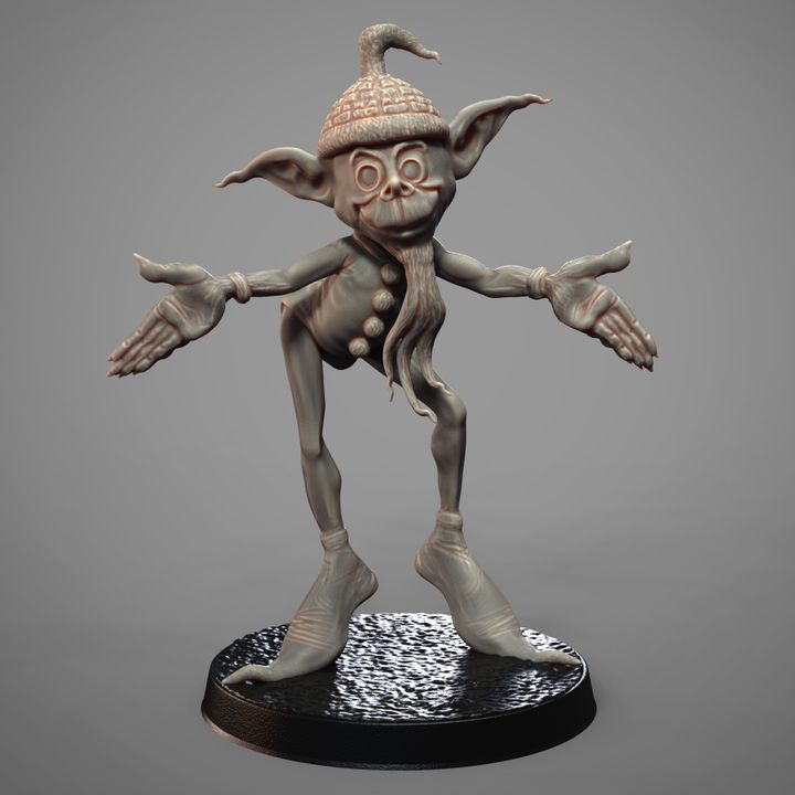 3D Printable Arthur Rackham Goblin by Gametee 3d Miniatures