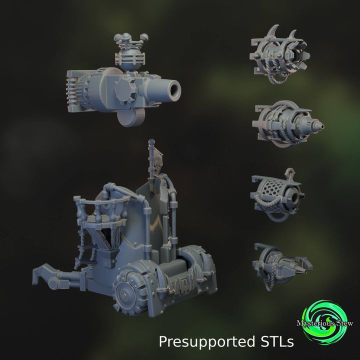 3D Printable Scrap Cannons by Mysterious Stew