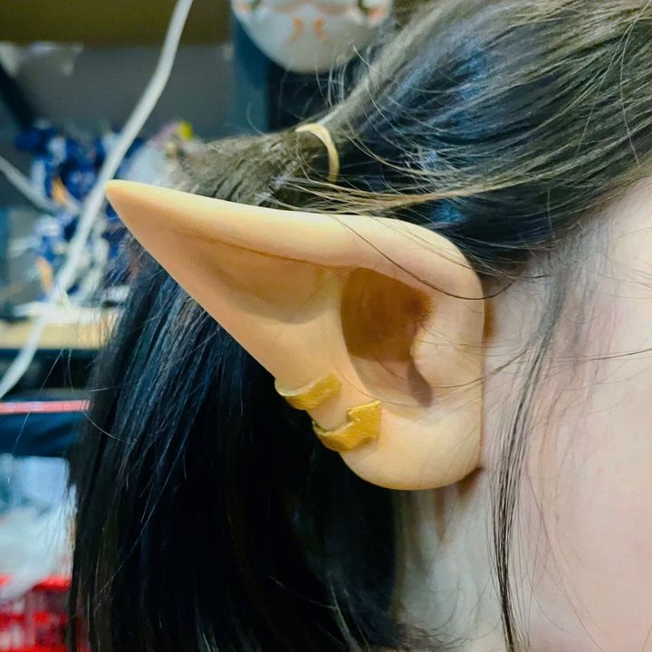 3D Printable Elf Ear Wearable - Angel devil ear - Halloween Cosplay by 3DpropsDesigns