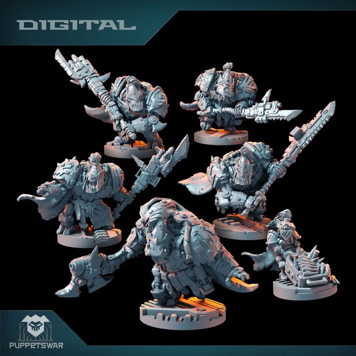 3D Printable Great Orc Guardians by Puppetswar Miniatures