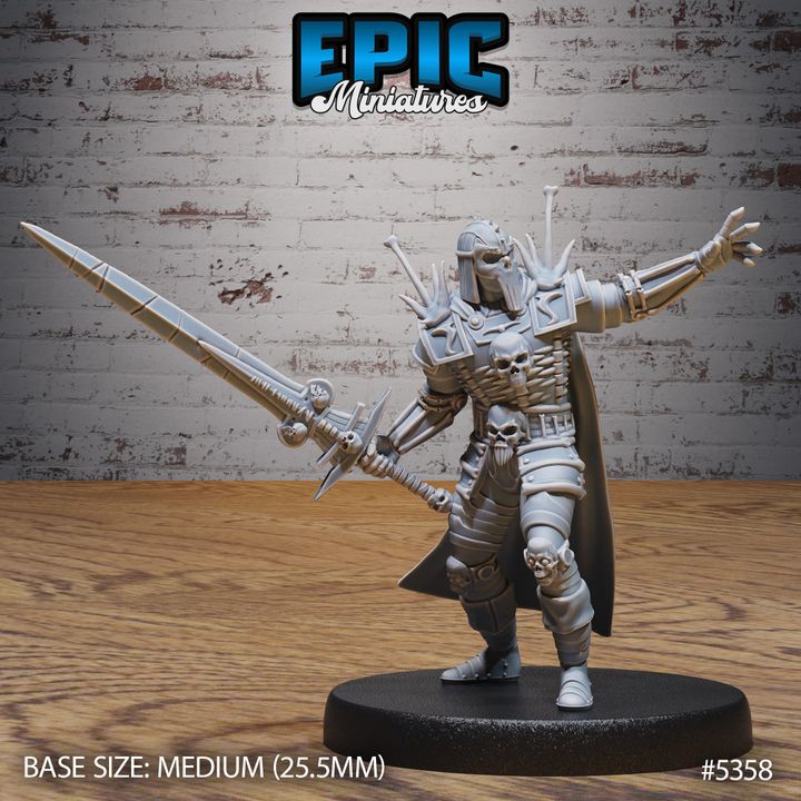 3D Printable Necro Knight Set / Undead Summoner / Necromancer Warrior ...