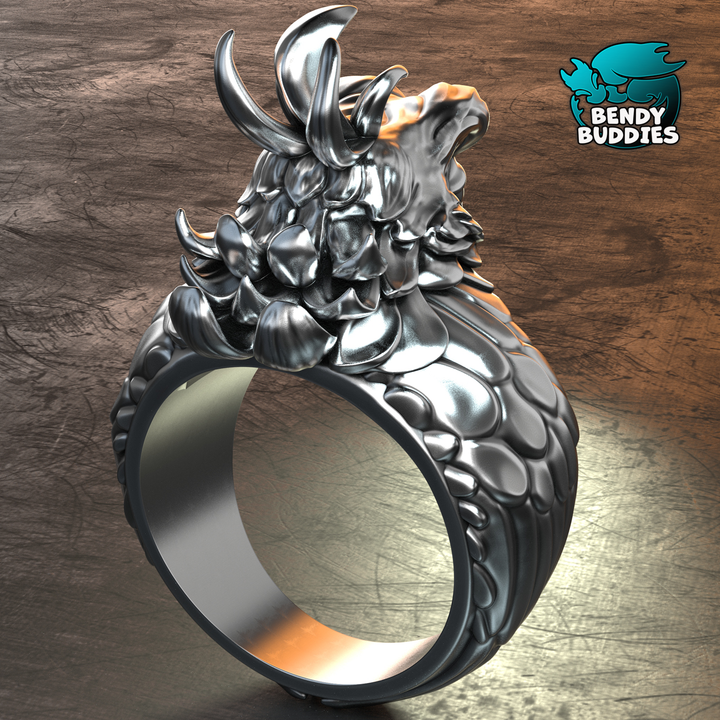 3D Printable Parrot Ring / Gothic Jewelry Pre-Supported / Death Punk ...