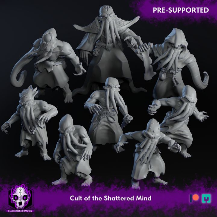 3D Printable Cult of the Shattered Mind by Blackcrest Miniatures