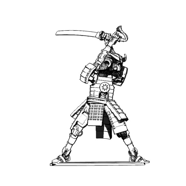 3D Printable Robo Samurai Mk 8 by Sharedog Miniatures