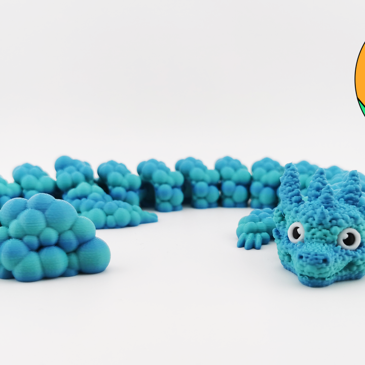 3D Printable Articulated Soap Bubble Dragon | Flexi Soap Bubble Dragon ...