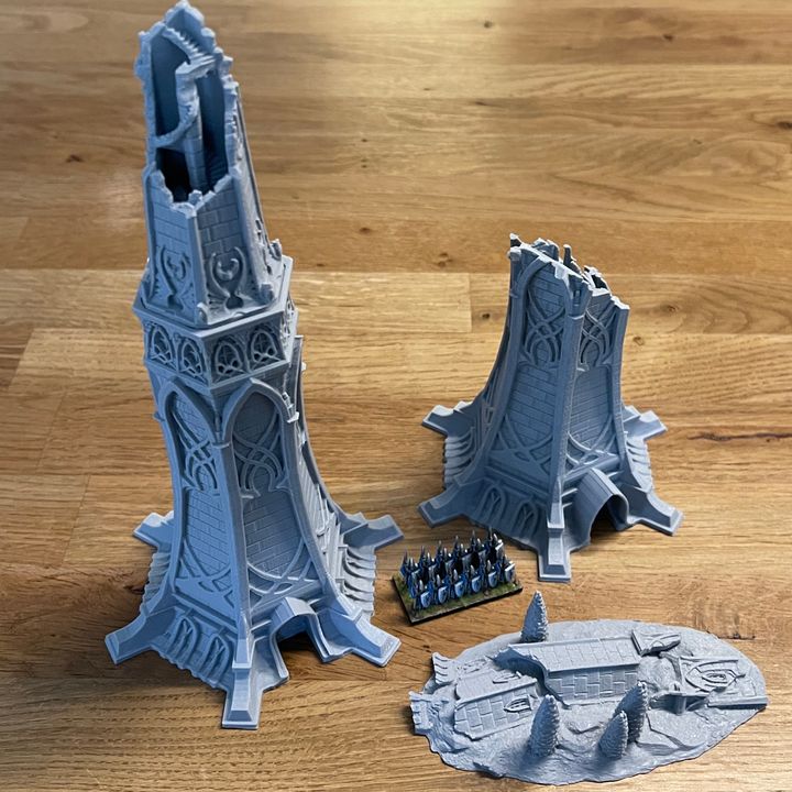3D Printable noble elves - the white tower for 10mm fantasy war-games ...