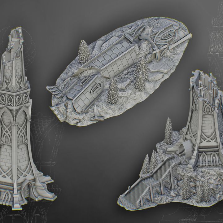 3D Printable noble elves - the white tower for 10mm fantasy war-games ...