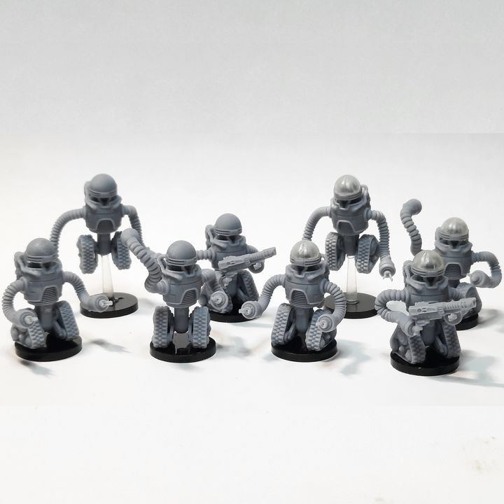 3D Printable PlatCoTron Tactical Brain Robots – Flying Pose by Dark ...