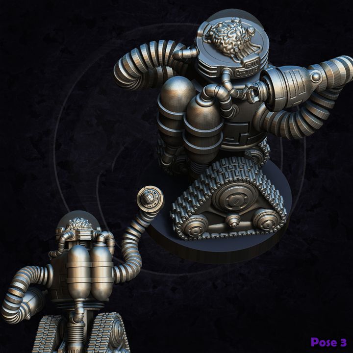 3D Printable PlatCoTron Tactical Brain Robots – Melee Attack Pose by ...