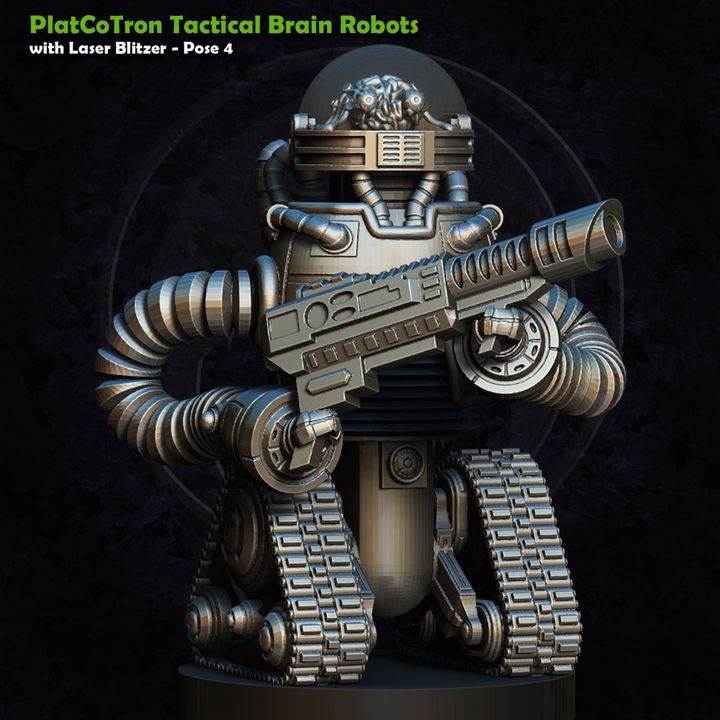 3D Printable PlatCoTron Tactical Brain Robots – with Laser Blitzer by ...