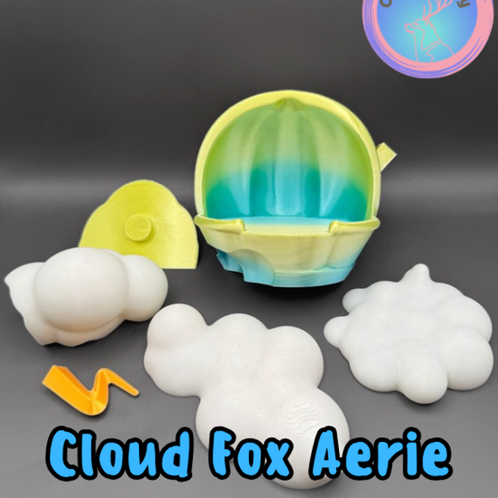 3D Printable Cloud Fox Aerie by ChibiBestiary