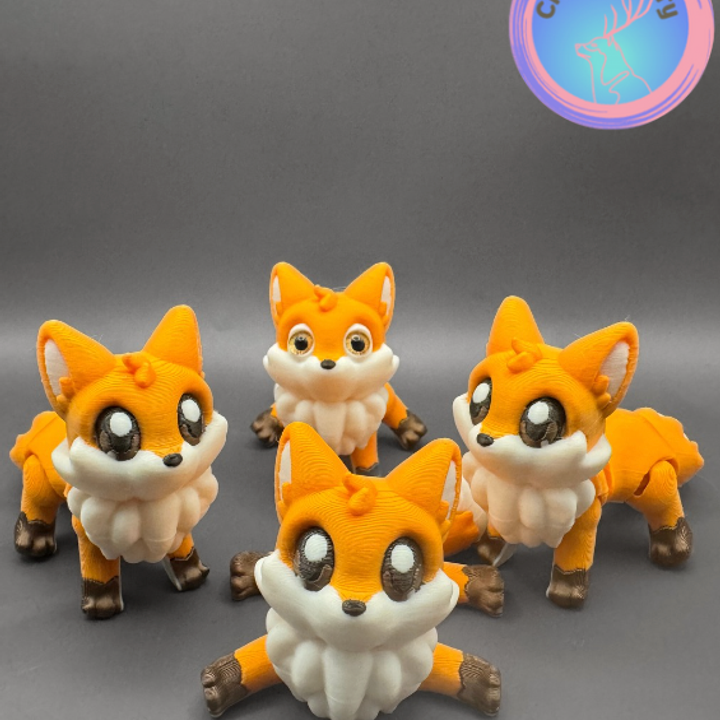 3D Printable Fern the Fox Flexi by ChibiBestiary