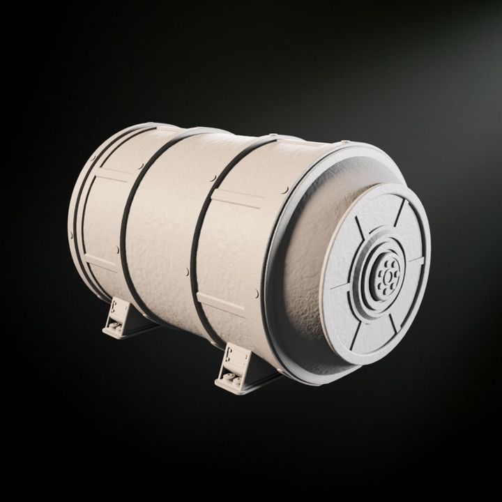 3D Printable Sci-Fi Fuel Tank by WargamesCo