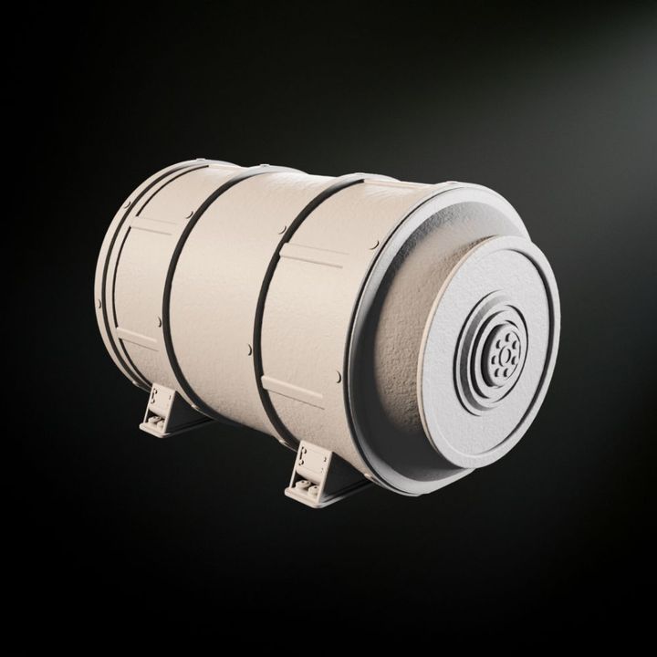 3D Printable Sci-Fi Fuel Tank by WargamesCo