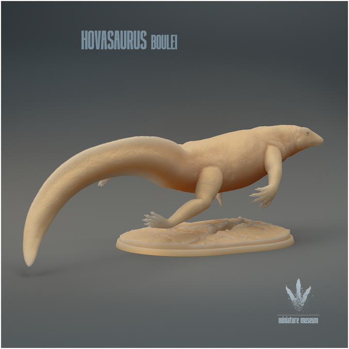 3D Printable Hovasaurus boulei : Swimming by Miniature Museum