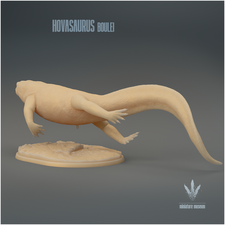 3D Printable Hovasaurus boulei : Swimming by Miniature Museum