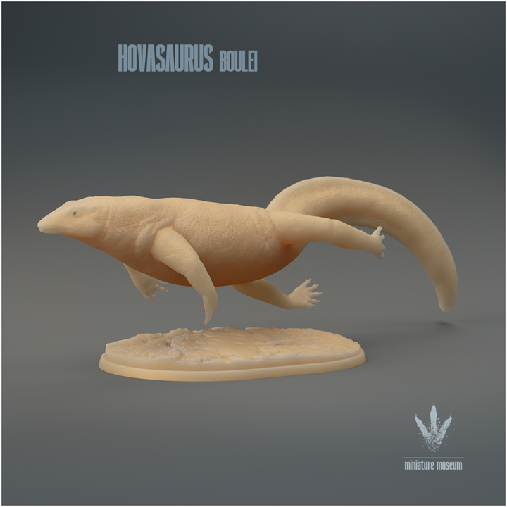 3D Printable Hovasaurus boulei : Swimming by Miniature Museum