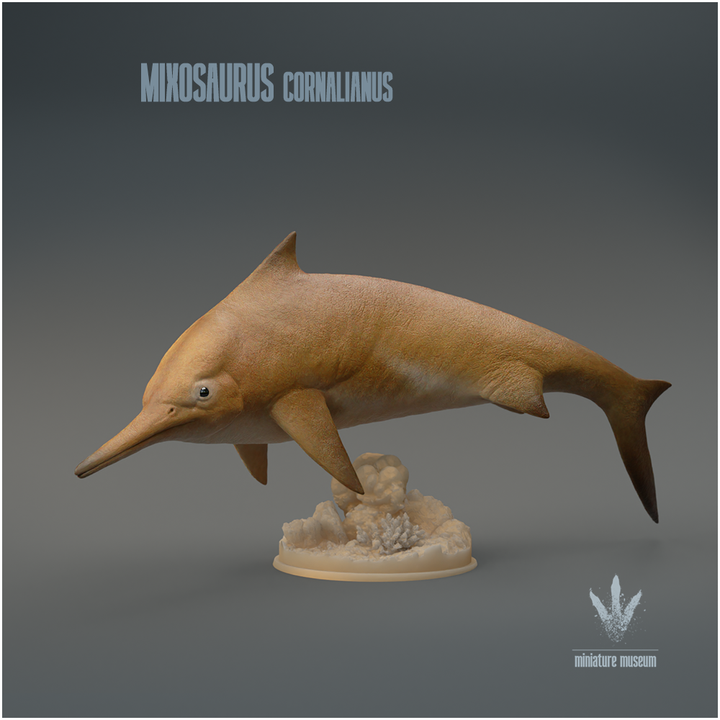 3D Printable Mixosaurus cornalianus : The Mixed Lizard by Miniature Museum