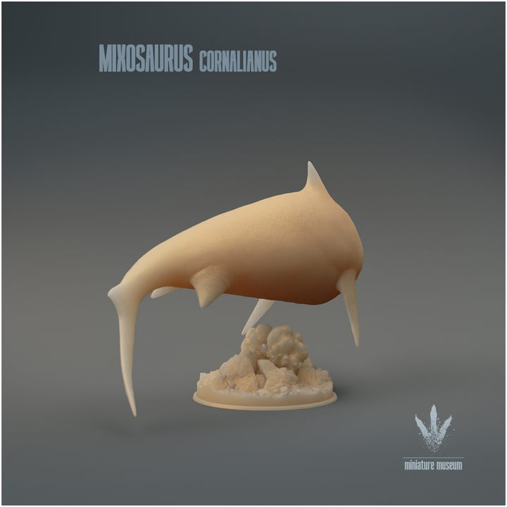 3D Printable Mixosaurus cornalianus : The Mixed Lizard by Miniature Museum