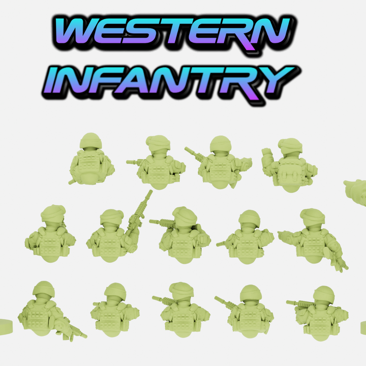 3D Printable Modern Western Infantry Platoon (15mm+) (Multipart) by ...