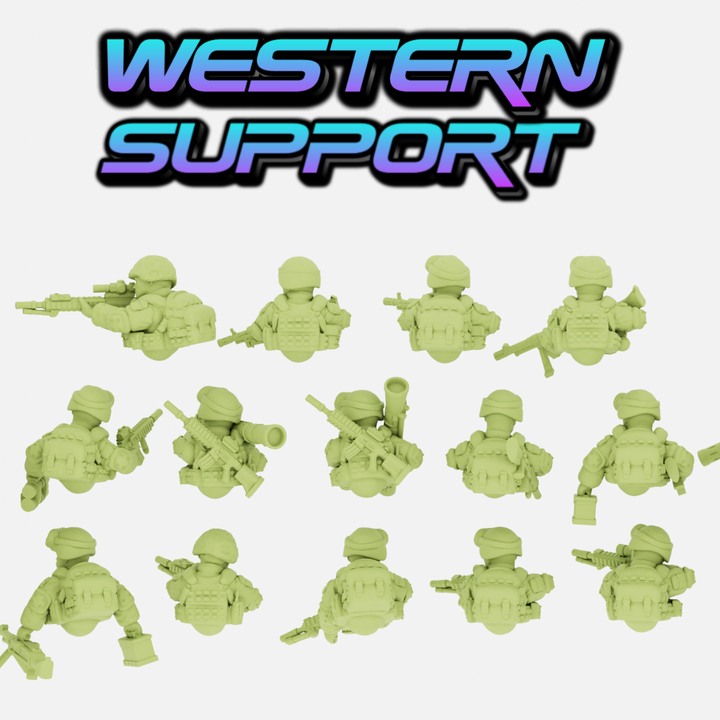 3D Printable Modern Western Weapon Teams (15mm+) (Multipart) by ...